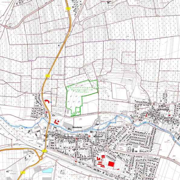 Monsheim 1 (1:5,000) Map by Landesamt fur Vermessung und ...
