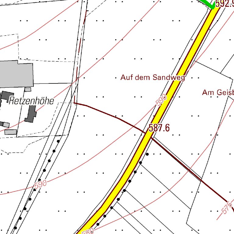 Züsch 1 (1:5,000) Map by Landesamt fur Vermessung und ...