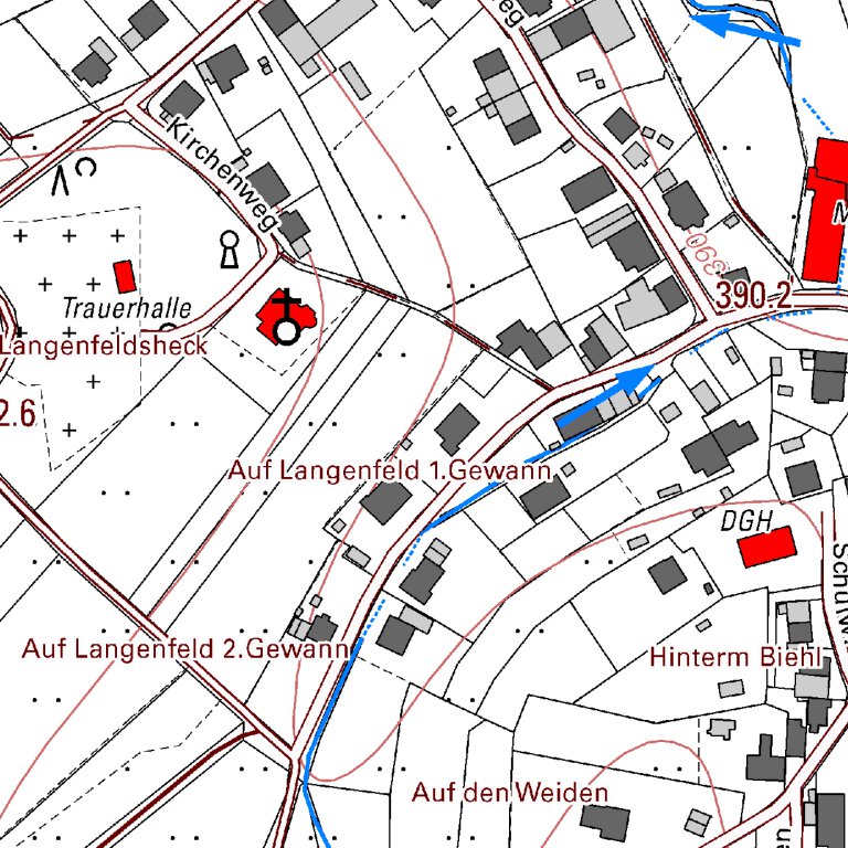 Berglangenbach 2 (1:5,000) Map by Landesamt fur Vermessung und ...