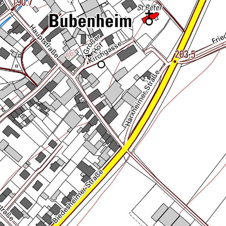 Bubenheim 2 (1:5,000) Map by Landesamt fur Vermessung und ...