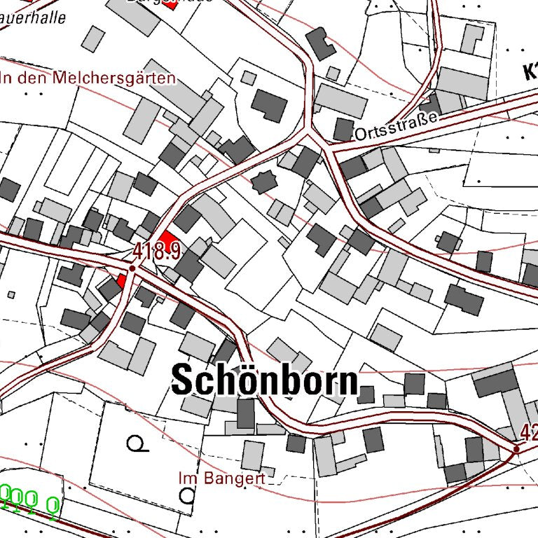 Schönborn 2 (1:5,000) Map by Landesamt fur Vermessung und ...