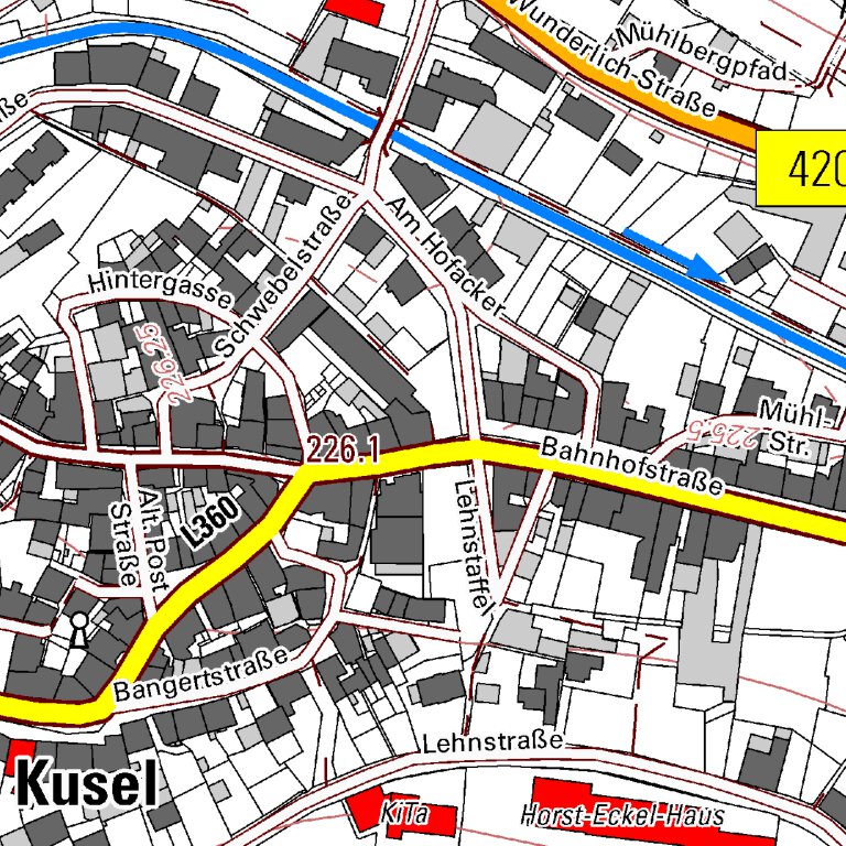 Kusel 1 (1:5,000) Map by Landesamt fur Vermessung und ...