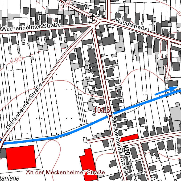 Rödersheim-Gronau 3 (1:5,000) Map by Landesamt fur Vermessung und ...