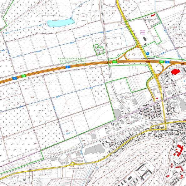 Ramstein-Miesenbach 10 (1:5,000) Map by Landesamt fur Vermessung und ...