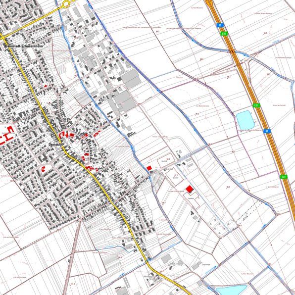 Dannstadt-Schauernheim 3 (1:5,000) Map by Landesamt fur Vermessung und ...