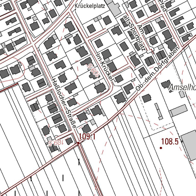 Hochdorf-Assenheim 3 (1:5,000) Map by Landesamt fur Vermessung und ...