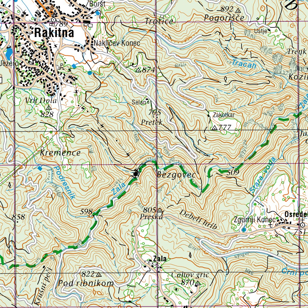 Grosuplje (T504001B) Map by Surveying and Mapping Authority of the ...