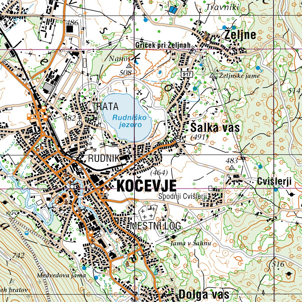 Kočevje (T504901B) Map by Surveying and Mapping Authority of the ...