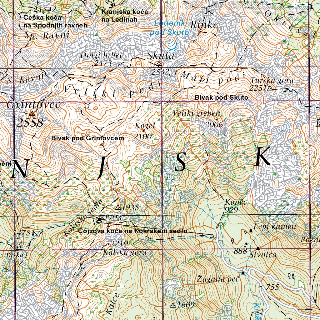 Kranj (T502301B) Map by Surveying and Mapping Authority of the Republic ...