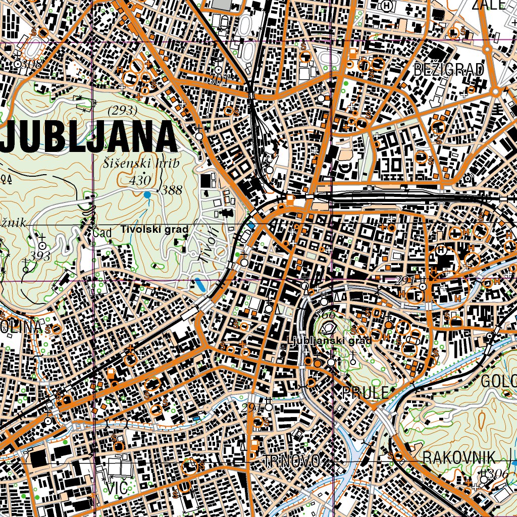 Ljubljana (T503201B) Map by Surveying and Mapping Authority of the ...
