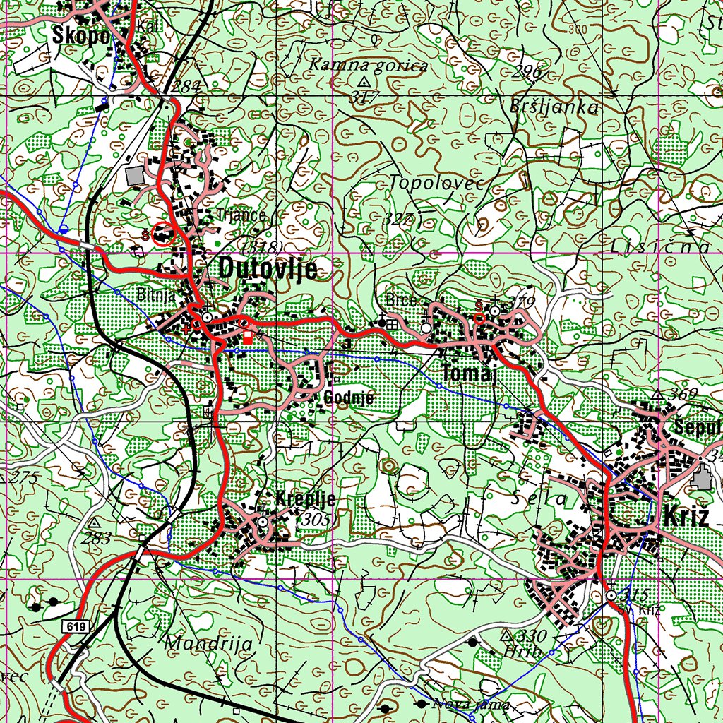 Sežana (T504601A) Map by Surveying and Mapping Authority of the ...