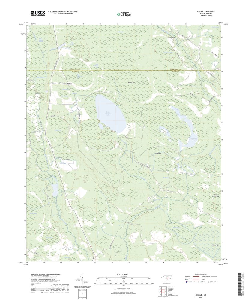 Jerome, NC (2022, 24000-Scale) Map by United States Geological Survey ...