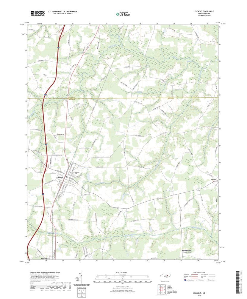 Fremont, NC (2022, 24000-Scale) Map by United States Geological Survey ...