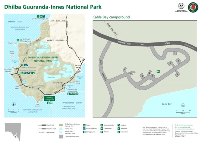 Dhilba Guuranda-Innes National Park - Cable Bay campground Map by ...