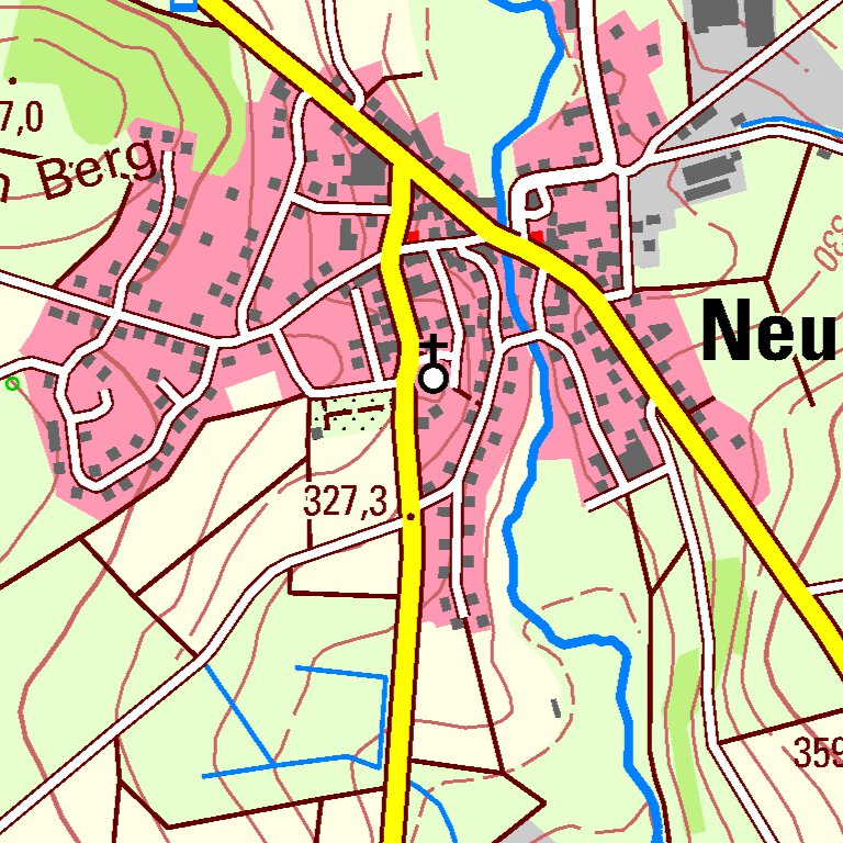 Neunkirchen (1:25,000) Map by Landesamt fur Vermessung und ...