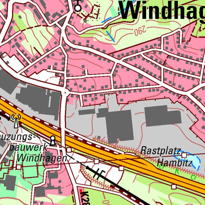 Windhagen (1:25,000) Map by Landesamt fur Vermessung und ...