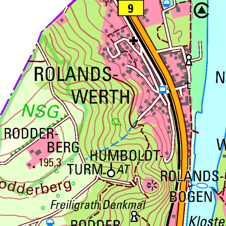 Rheinbreitbach (1:25,000) Map by Landesamt fur Vermessung und ...