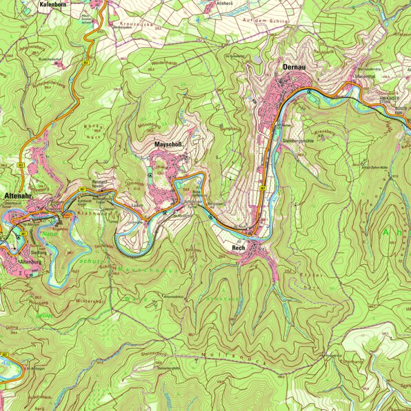 Altenahr (1:25,000) Map by Landesamt fur Vermessung und ...