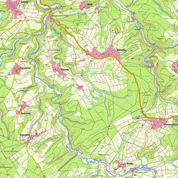 Barweiler (1:25,000) Map by Landesamt fur Vermessung und ...