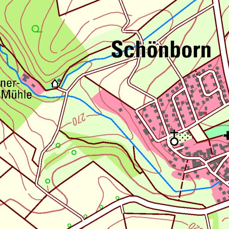 Schönborn (1:25,000) Map by Landesamt fur Vermessung und ...