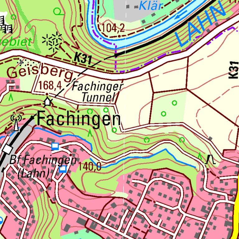 Diez (1:25,000) Map by Landesamt fur Vermessung und ...