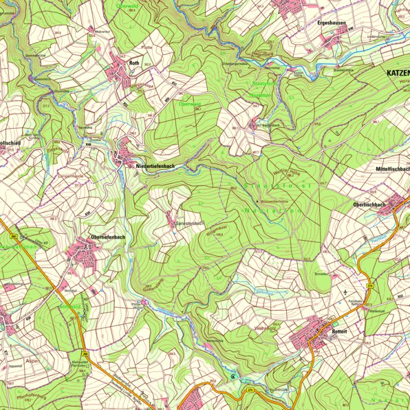 Obertiefenbach (1:25,000) Map by Landesamt fur Vermessung und ...
