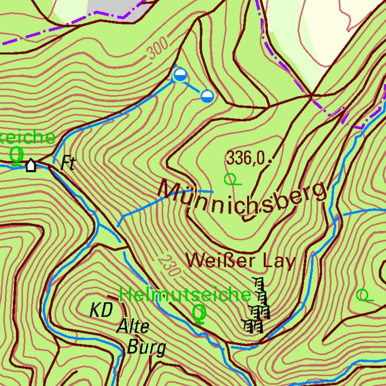 Alken (1:25,000) Map by Landesamt fur Vermessung und ...