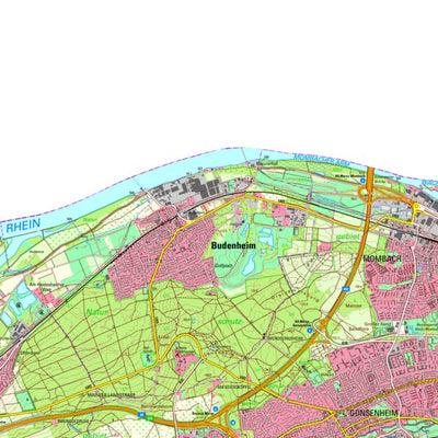 Budenheim (1:25,000) Map by Landesamt fur Vermessung und ...