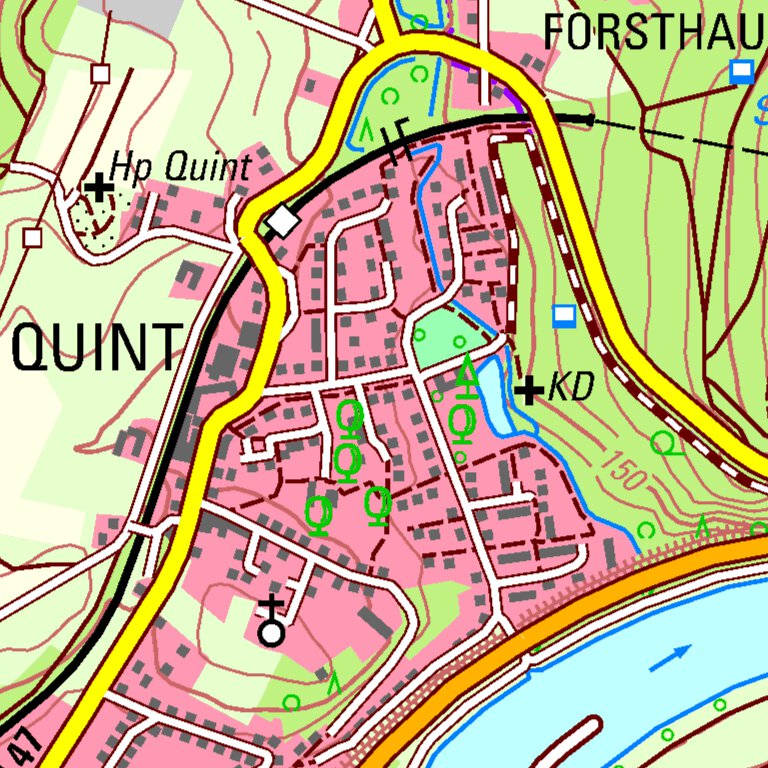 Schweich (1:25,000) Map by Landesamt fur Vermessung und ...
