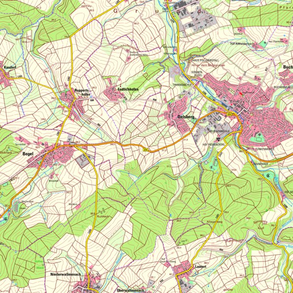 Nastätten (1:25,000) Map by Landesamt fur Vermessung und ...