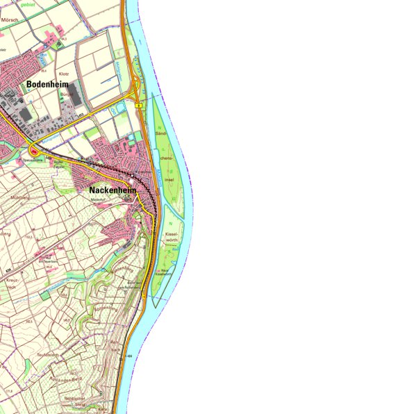 Nackenheim (1:25,000) Map by Landesamt fur Vermessung und ...