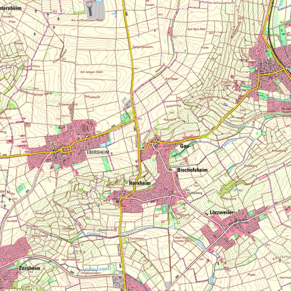 Bodenheim (1:25,000) Map by Landesamt fur Vermessung und ...