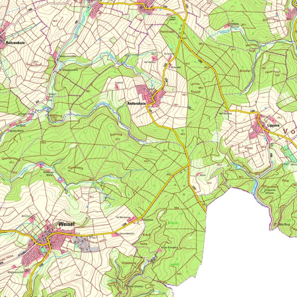 Weisel (1:25,000) Map by Landesamt fur Vermessung und ...
