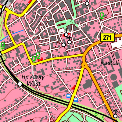 Alzey (1:25,000) Map by Landesamt fur Vermessung und ...