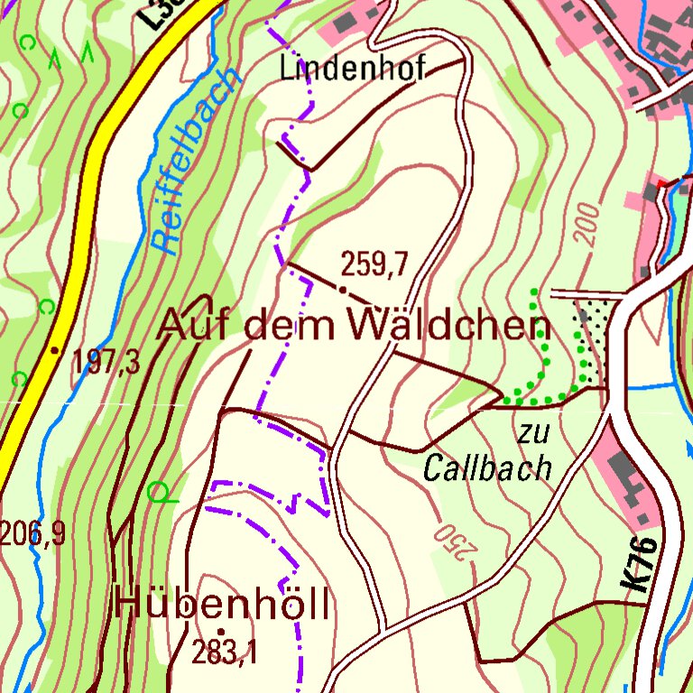 Odenbach (1:25,000) Map by Landesamt fur Vermessung und ...