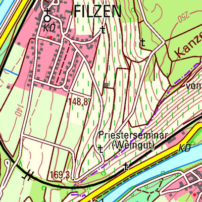 Tawern (1:25,000) Map by Landesamt fur Vermessung und ...