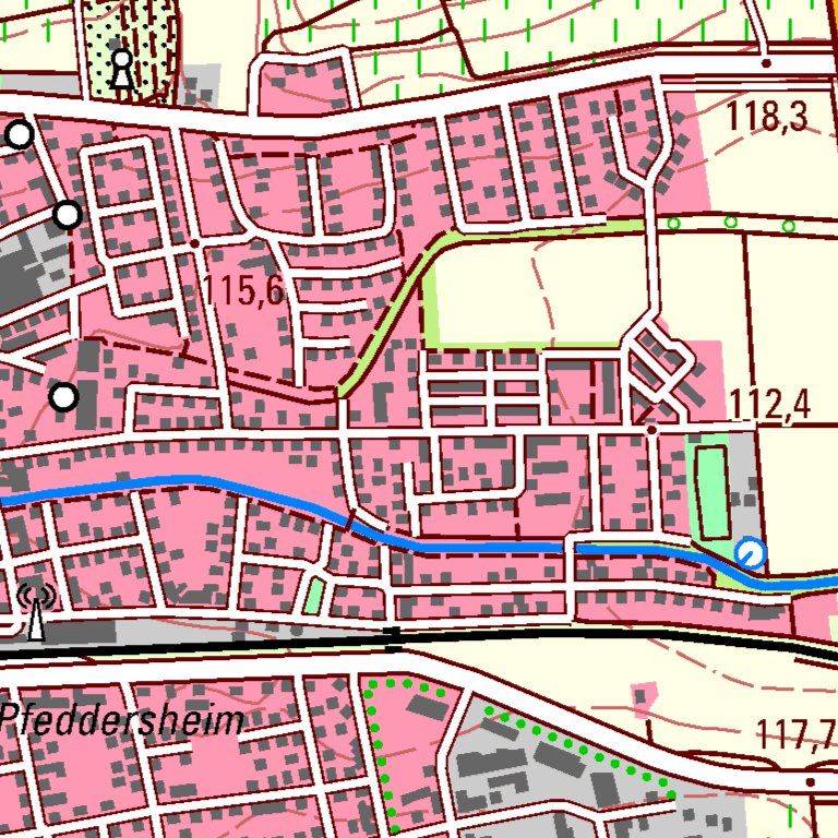 Worms 1 (1:25,000) Map by Landesamt fur Vermessung und ...