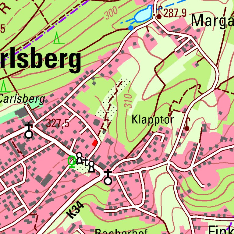 Ramsen (1:25,000) Map by Landesamt fur Vermessung und ...