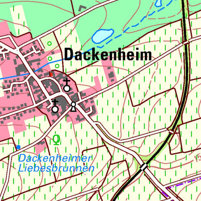 Freinsheim (1:25,000) Map by Landesamt fur Vermessung und ...