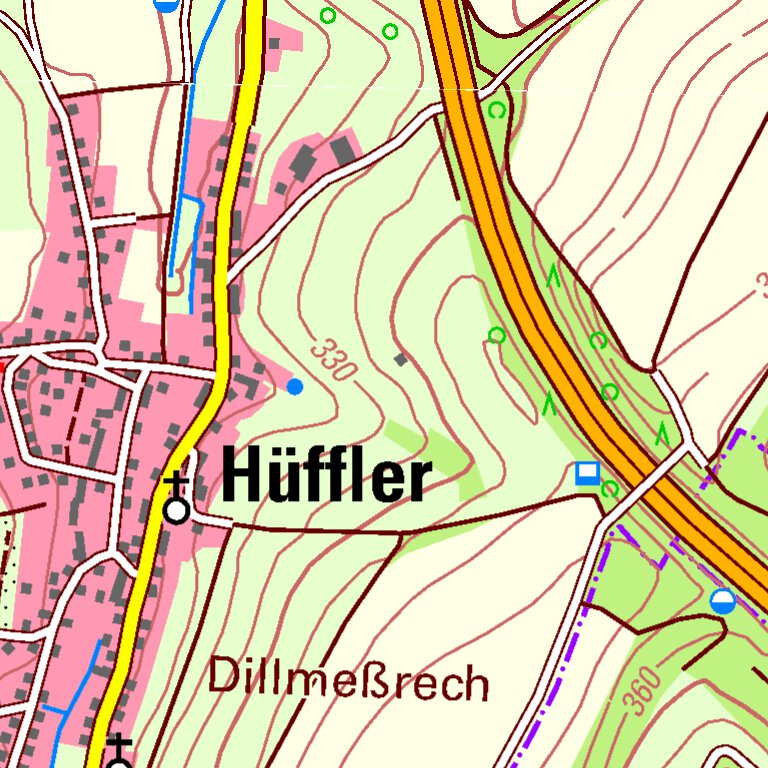 Kusel (1:25,000) Map by Landesamt fur Vermessung und ...