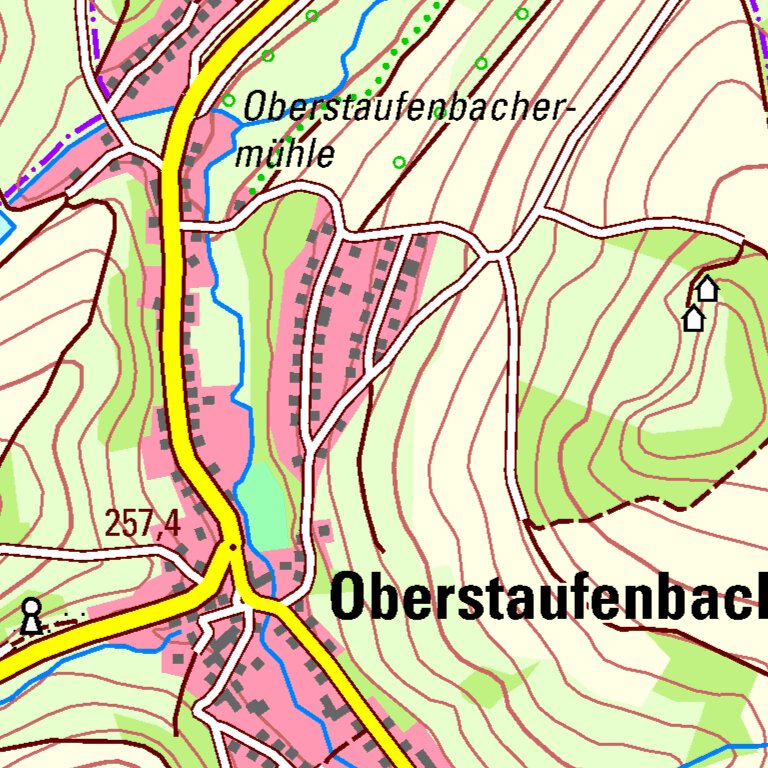 Reichenbach-Steegen (1:25,000) Map by Landesamt fur Vermessung und ...
