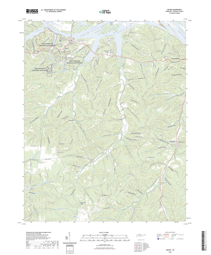Dover, TN (2022, 24000-Scale) Map by United States Geological Survey ...
