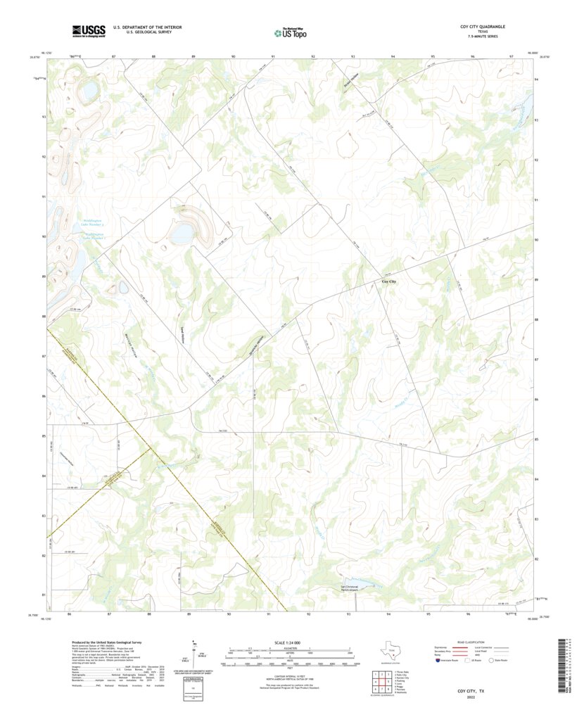 Coy City, TX (2022, 24000-Scale) Map by United States Geological Survey ...