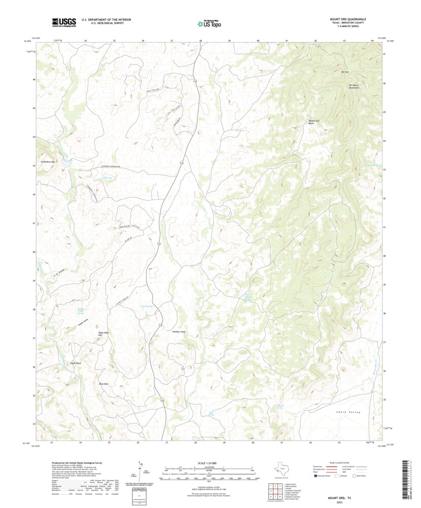 Mount Ord, TX (2022, 24000-Scale) Map by United States Geological ...
