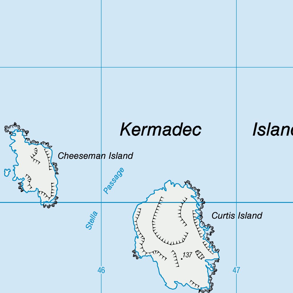 KI04 - Curtis Island Map by Land Information New Zealand | Avenza Maps