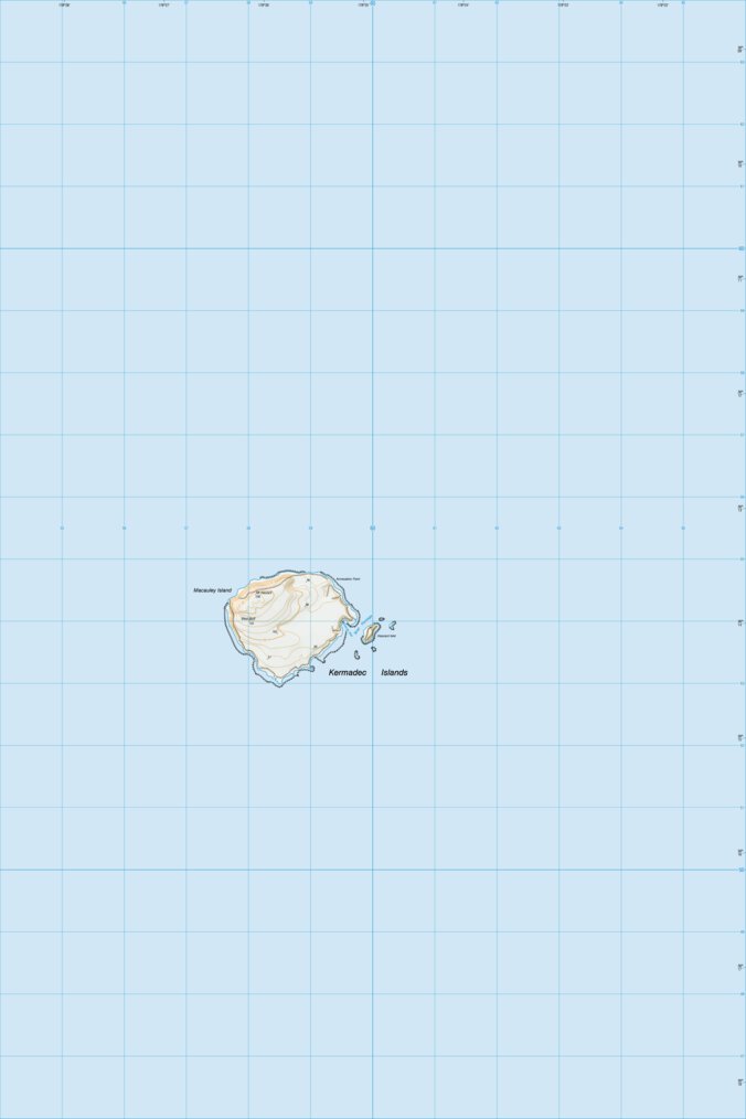 KI03 - Macauley Island Map by Land Information New Zealand | Avenza Maps