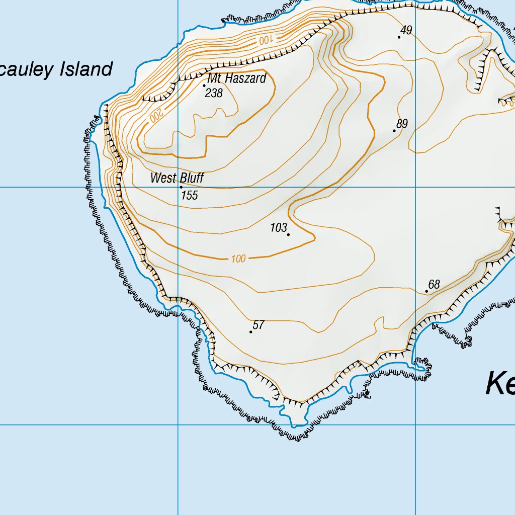 KI03 - Macauley Island Map by Land Information New Zealand | Avenza Maps
