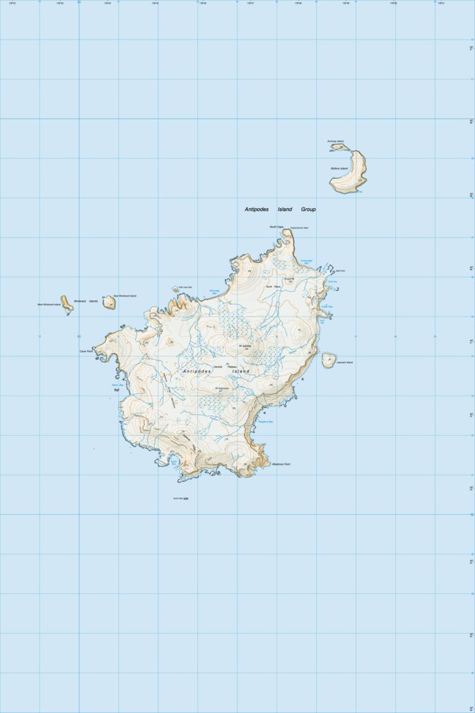 AI01 - Antipodes Island Group Map by Land Information New Zealand ...