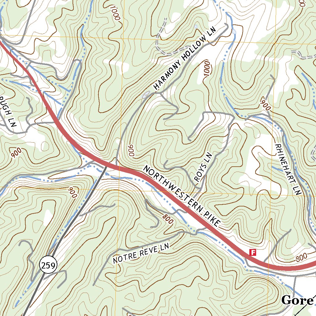 Gore, VA (2022, 24000-Scale) Map by United States Geological Survey ...