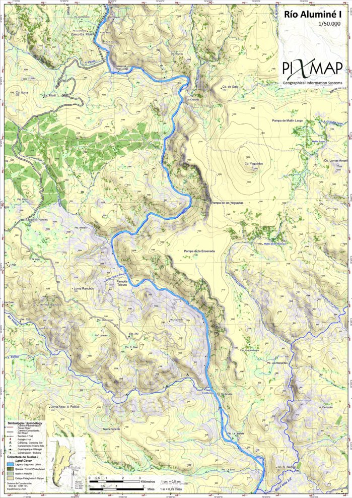 Río Alumine I 1/50.000 Map by Pixmap Cartografia Digital | Avenza Maps